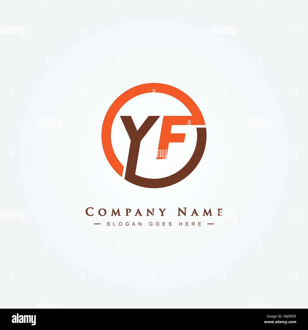 Creative Logo for Initials YF in Monogram Style - Vector Template for ...