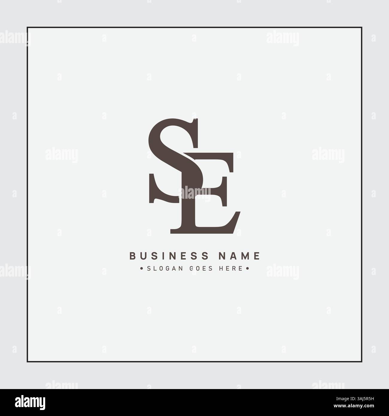 Vector Template for Initial Letter SE Logo - Elegant Monogram Logo for ...