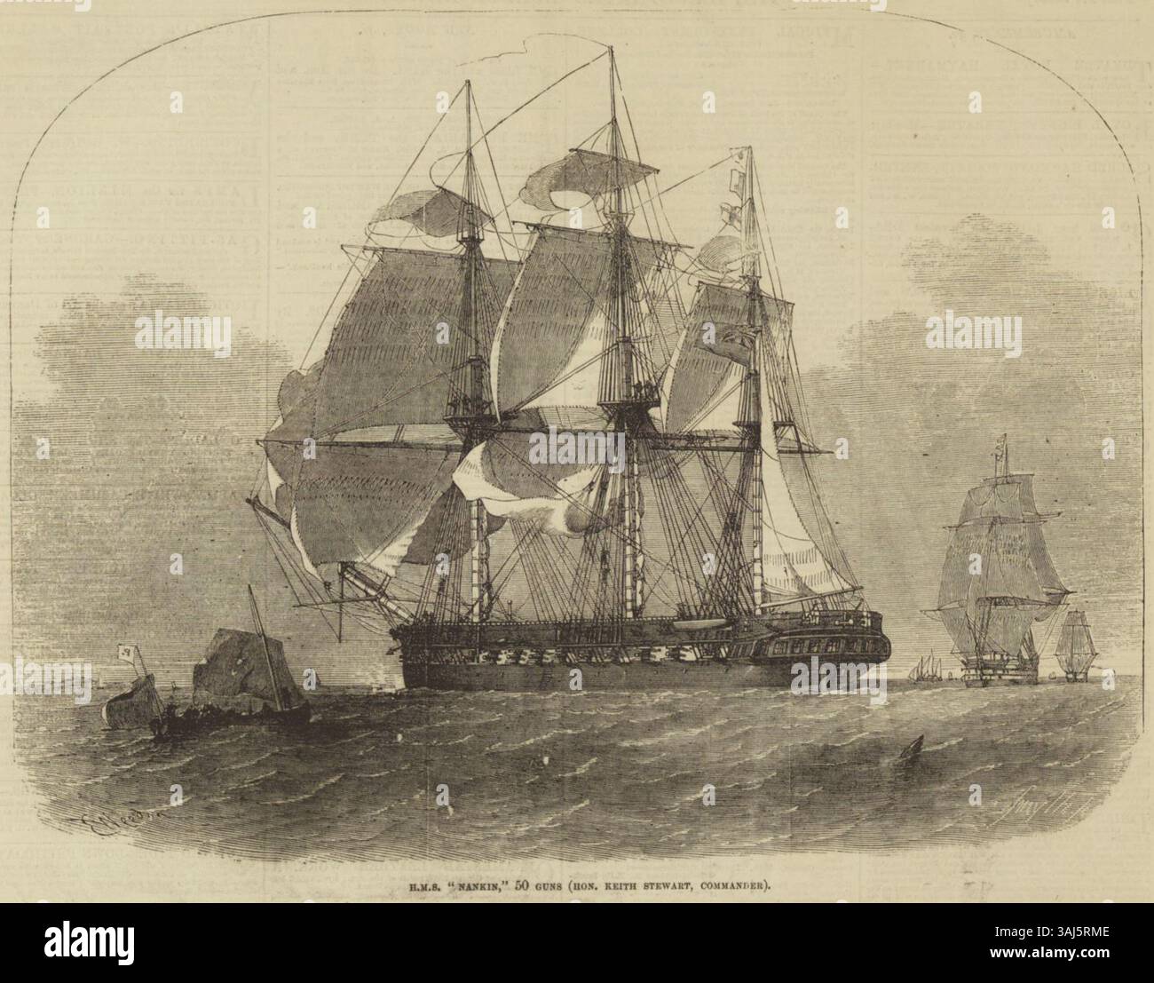 This 1855 illustration for The Illustrated London News depicts HMS ...