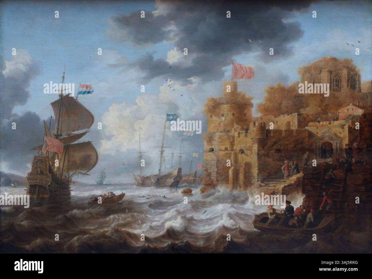 Ships near a mediterranean town hi-res stock photography and images - Alamy