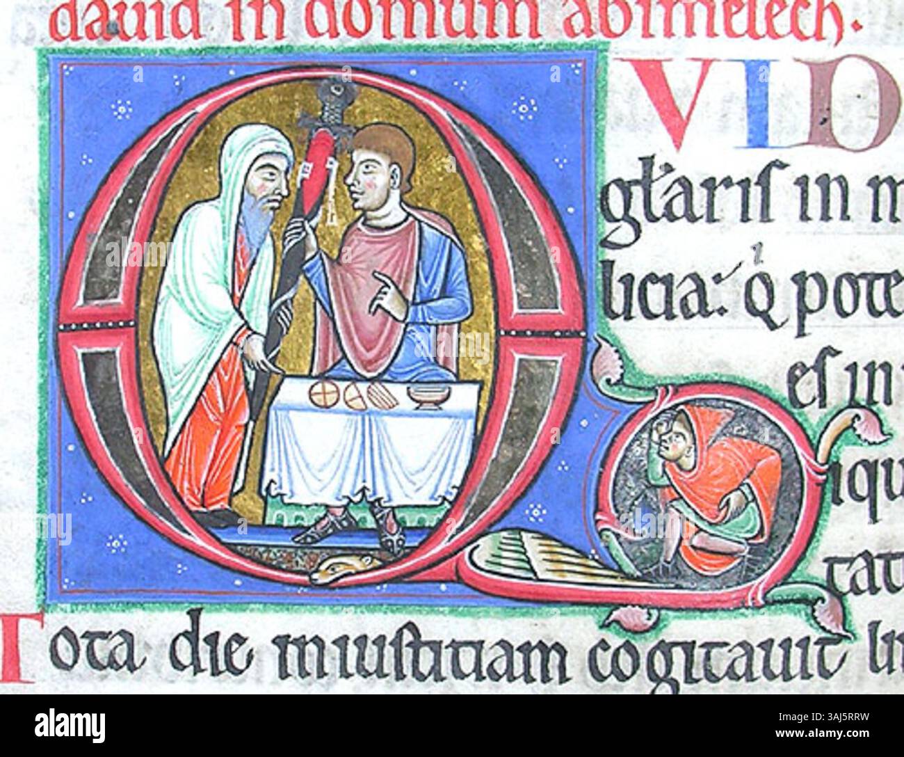 This illumination from the St Bertin Psalter (1200) shows King David ...