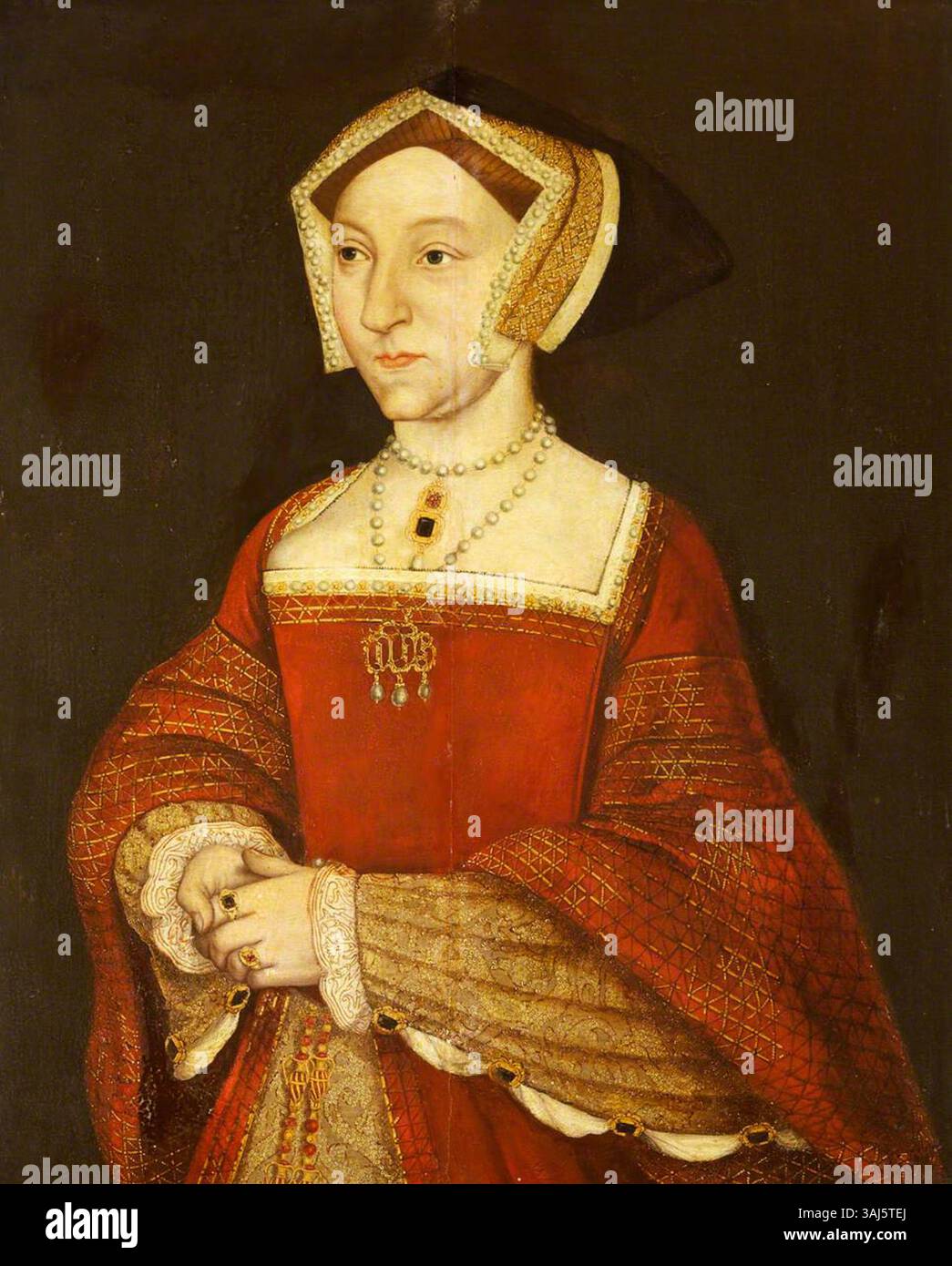 This portrait, painted after the original by Hans Holbein the Younger ...