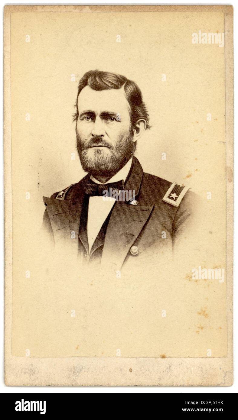 A photograph of Ulysses Simpson Grant, taken between 1861 and 1871 ...