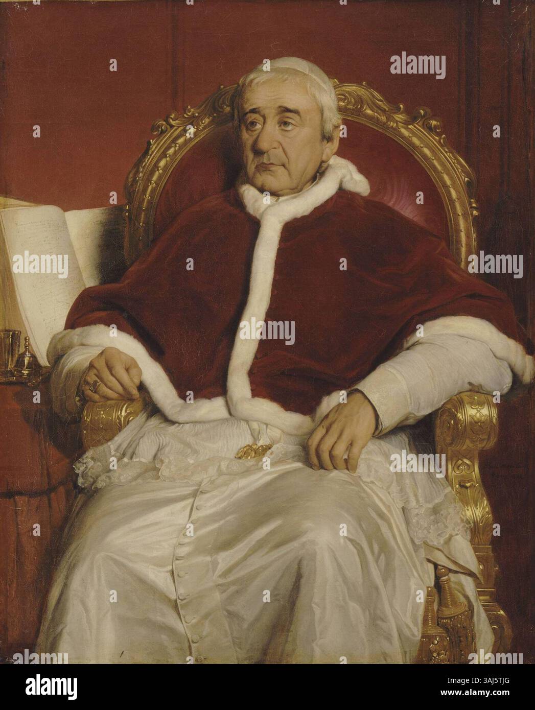 Portrait of Pope Gregory XVI, painted by Paul Delaroche in 1844. The ...