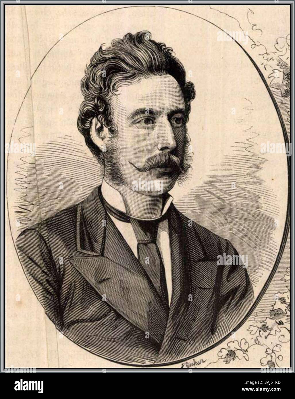 A portrait of Ferdinand Fellner Jr., the Austrian architect who ...