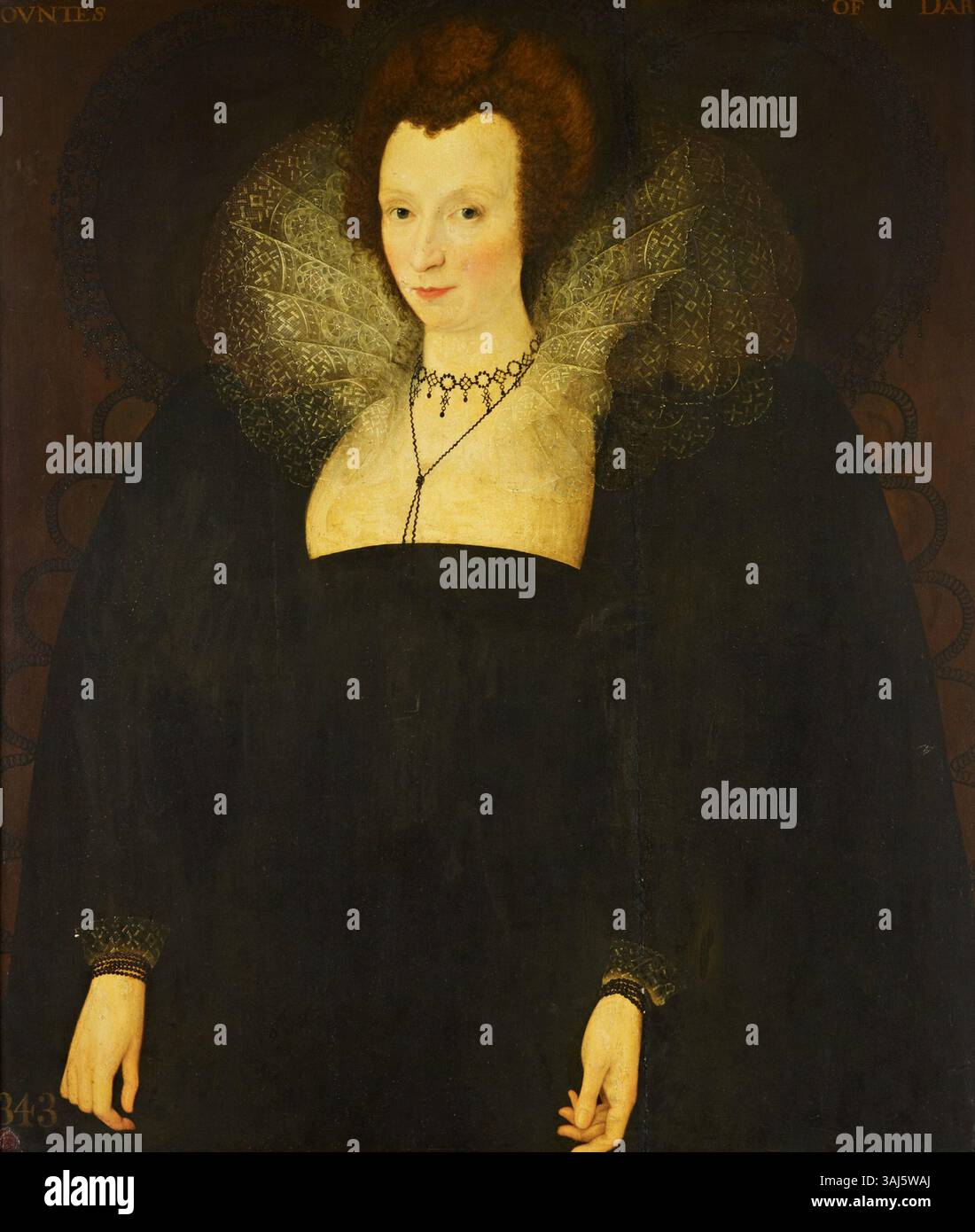 The portrait of Alice Spencer, Countess of Derby, painted between 1580 ...