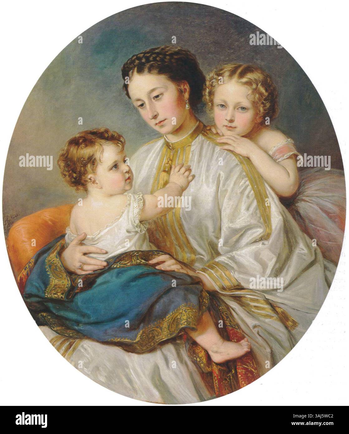 Portrait of Grand Duchess Alice of Hesse with her daughters Victoria ...