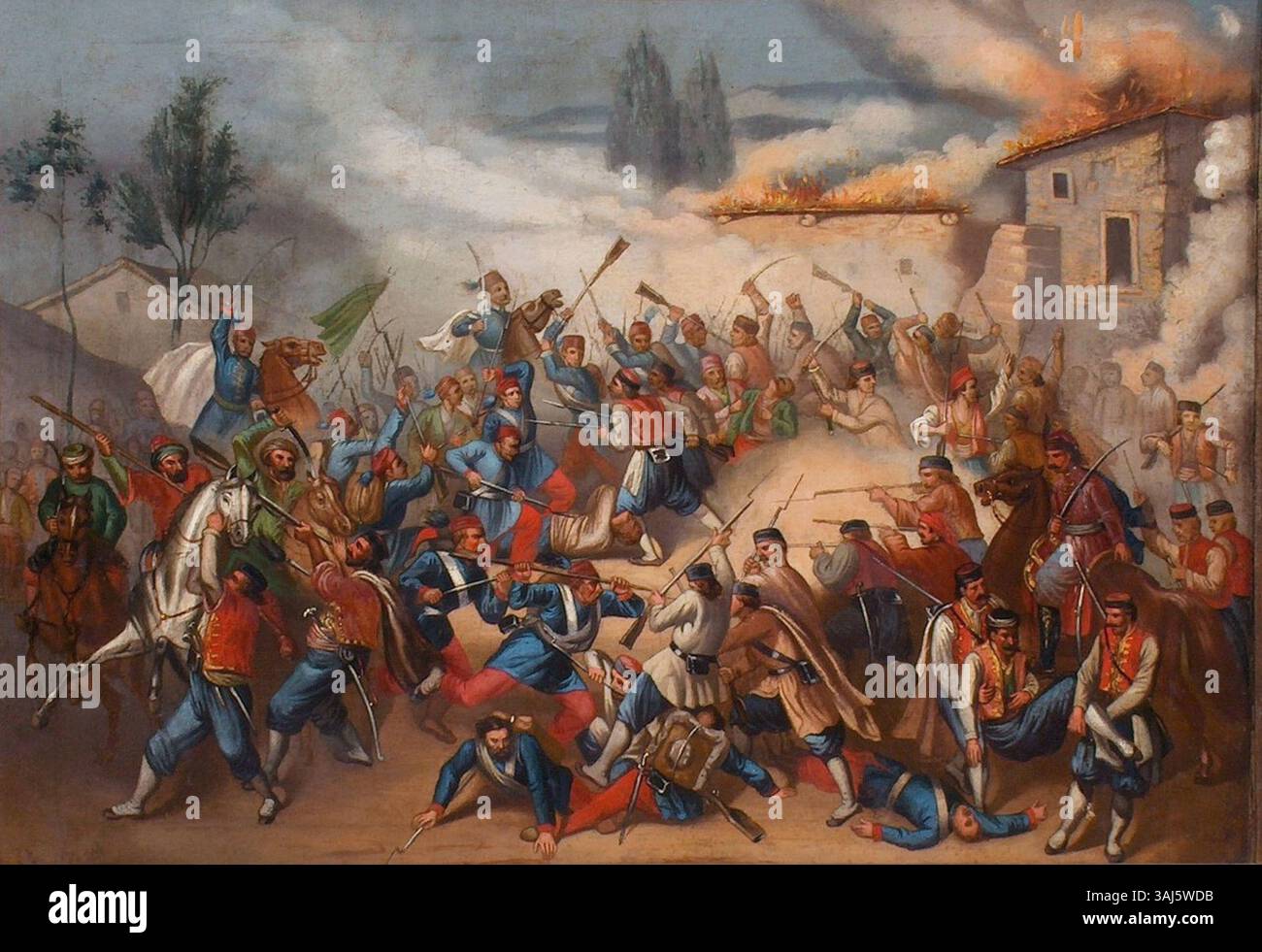 Uroš Jaki’s 1846 painting, housed at the National Museum of Serbia ...