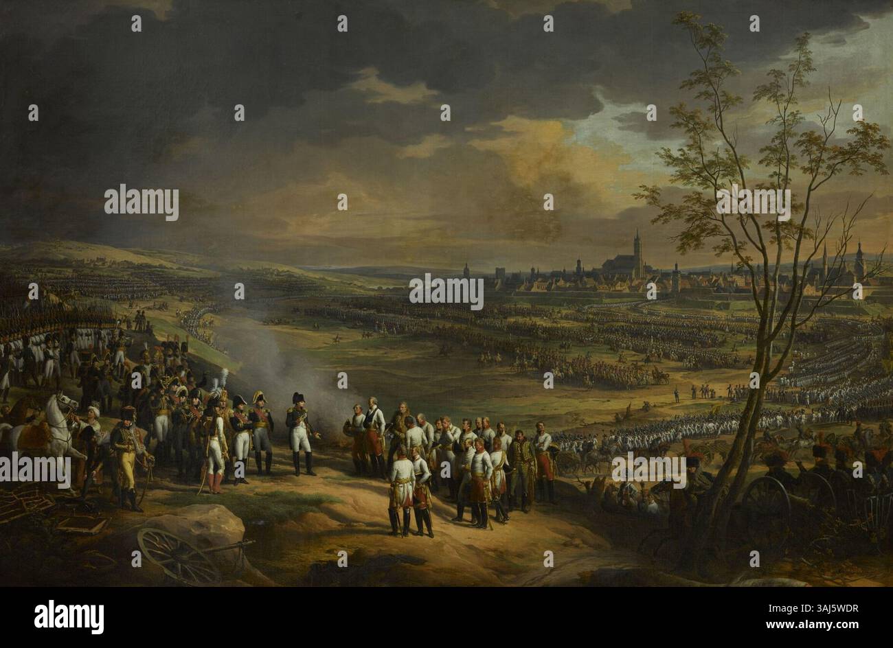 'Reddition de la ville d'Ulm' by Charles Thévenin, painted between 1806 and 1815, depicts ...