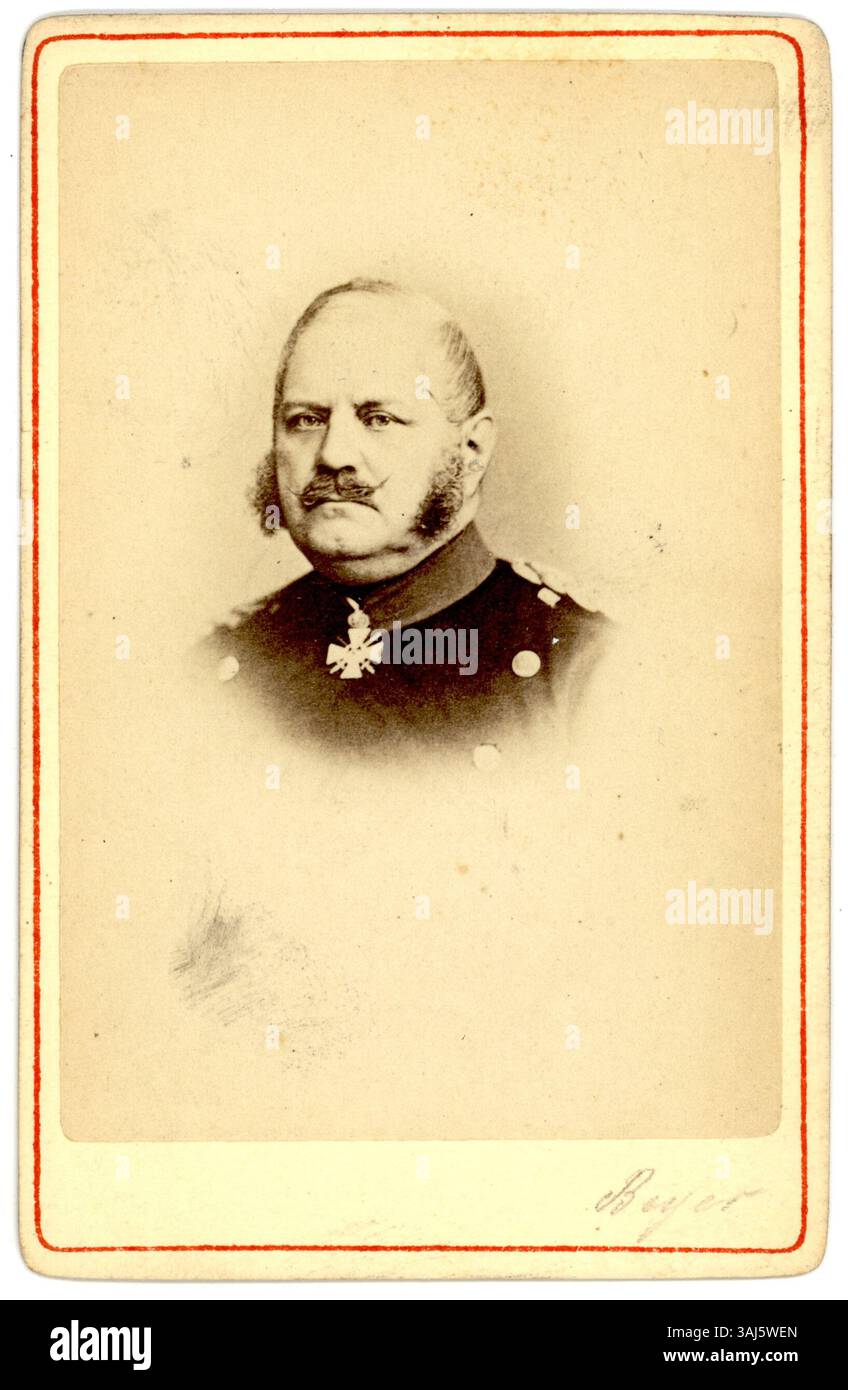 This photograph from the mid-19th century depicts Gustav Friedrich von ...
