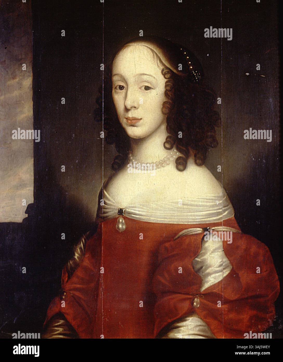 Portrait of Anna Christina de Sighers (1633-1678), painted in 1658. The ...