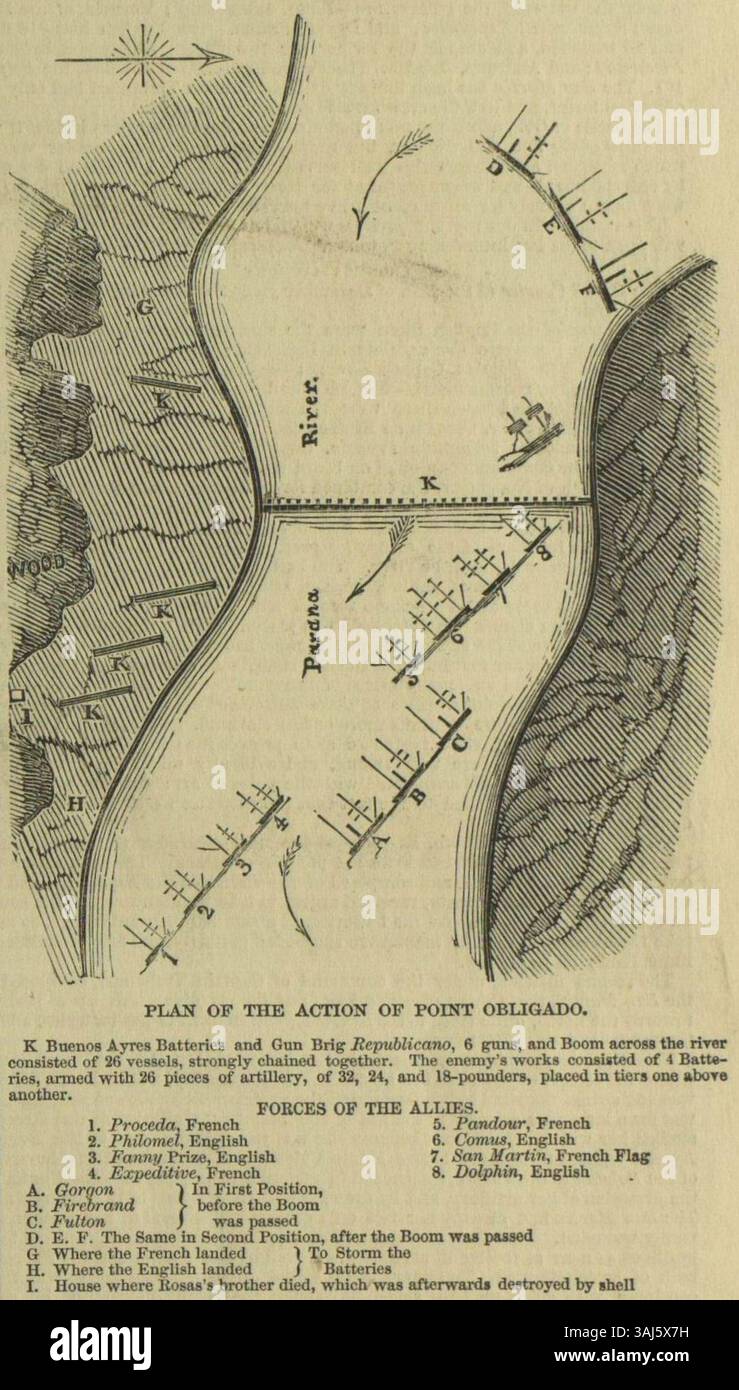 This 1846 illustration depicts the Battle of Point Obligado, where ...