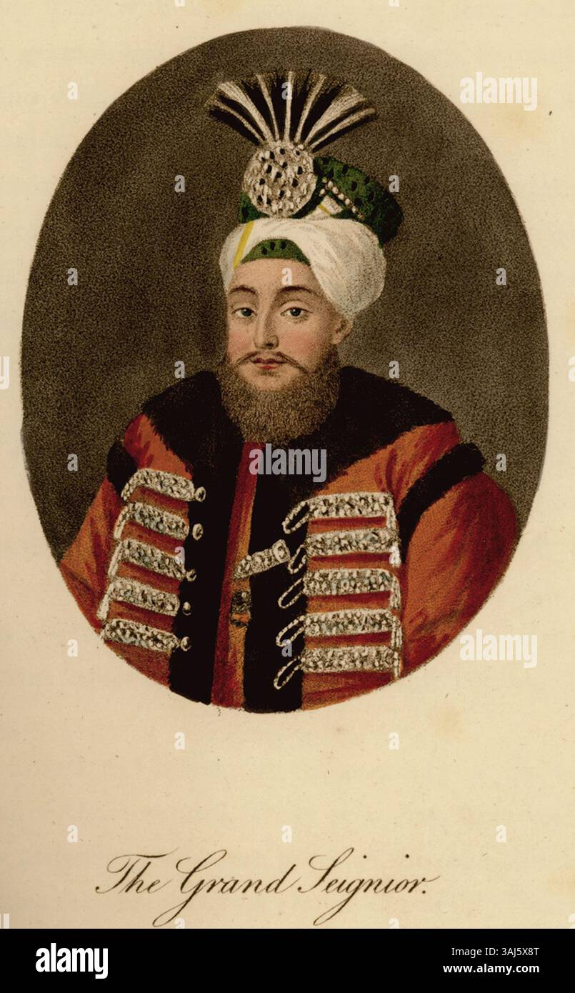 This engraving represents Sultan Selim III, the Grand Seignior of the ...