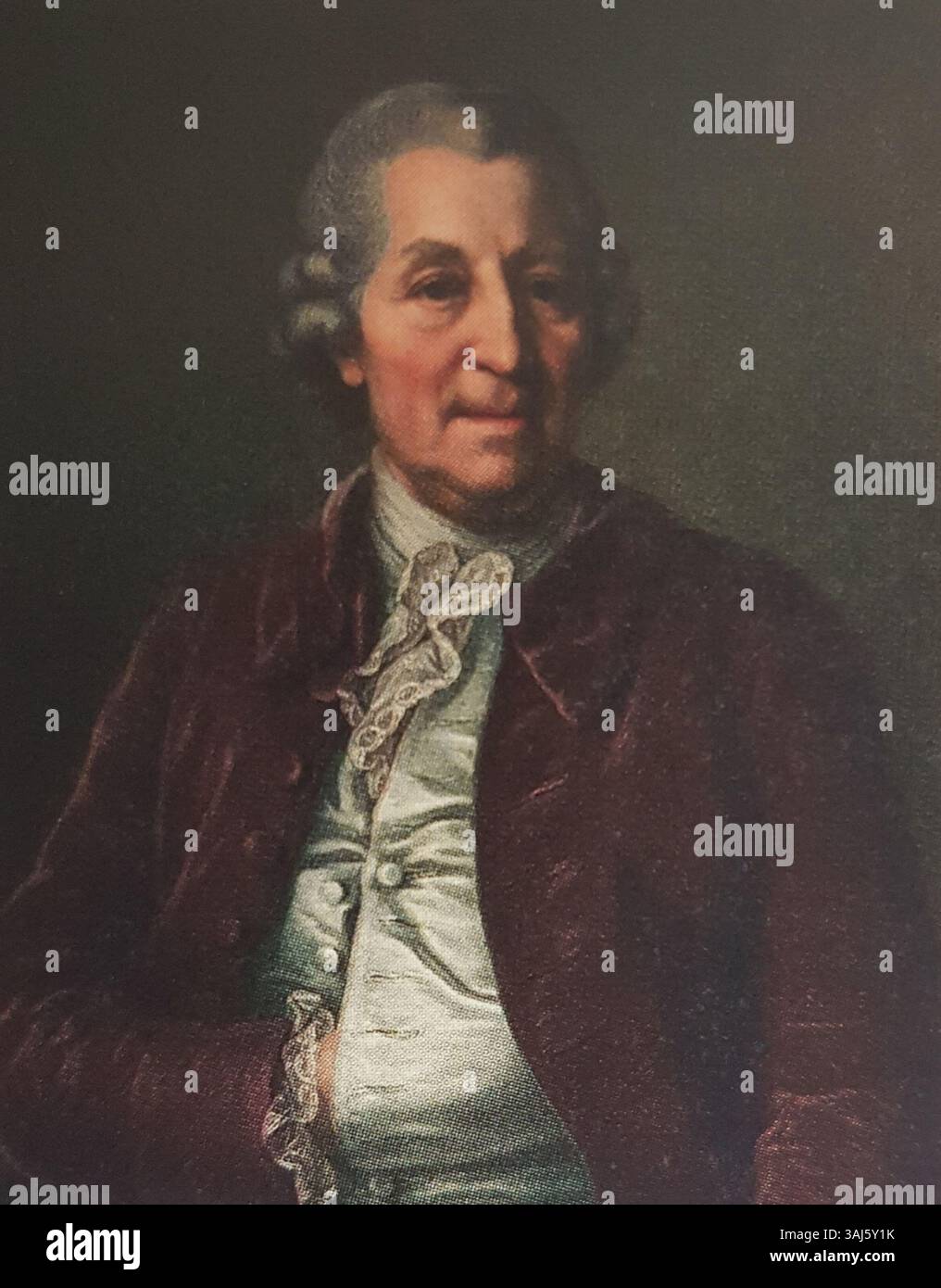 A portrait of Johan Zacharias Strandberg, painted by an unidentified ...
