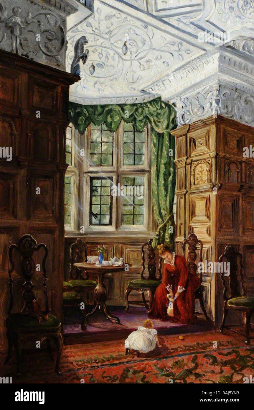 A portrait of Blanche Parish, Lady Shuttleworth (1851-1924), with one ...