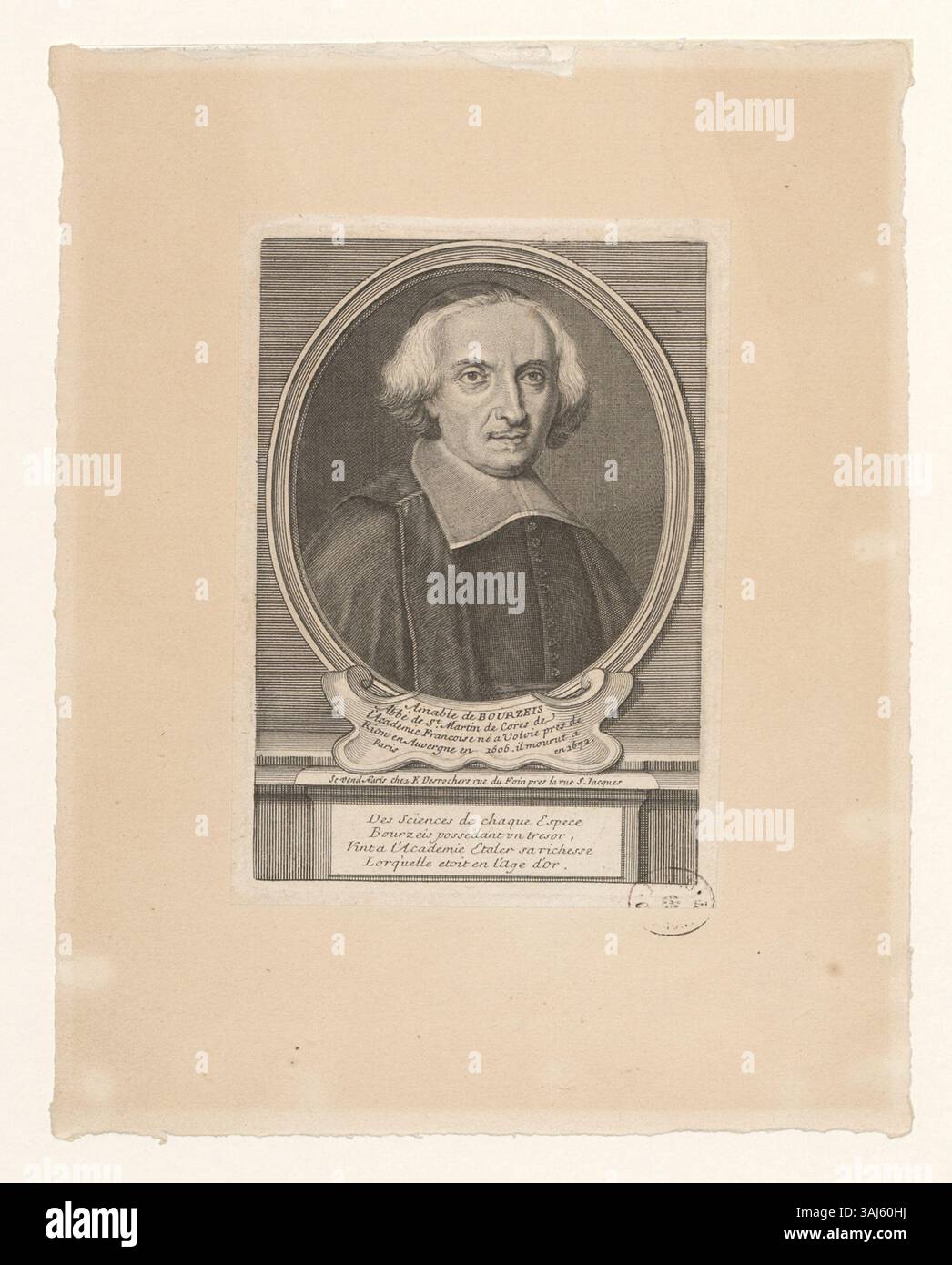 The print 'Amable de Bourzeis, Abbot of St. Martin de Cores' depicts ...