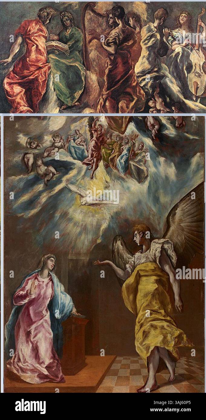 A reconstruction of El Greco's 'Annunciation', originally created for ...