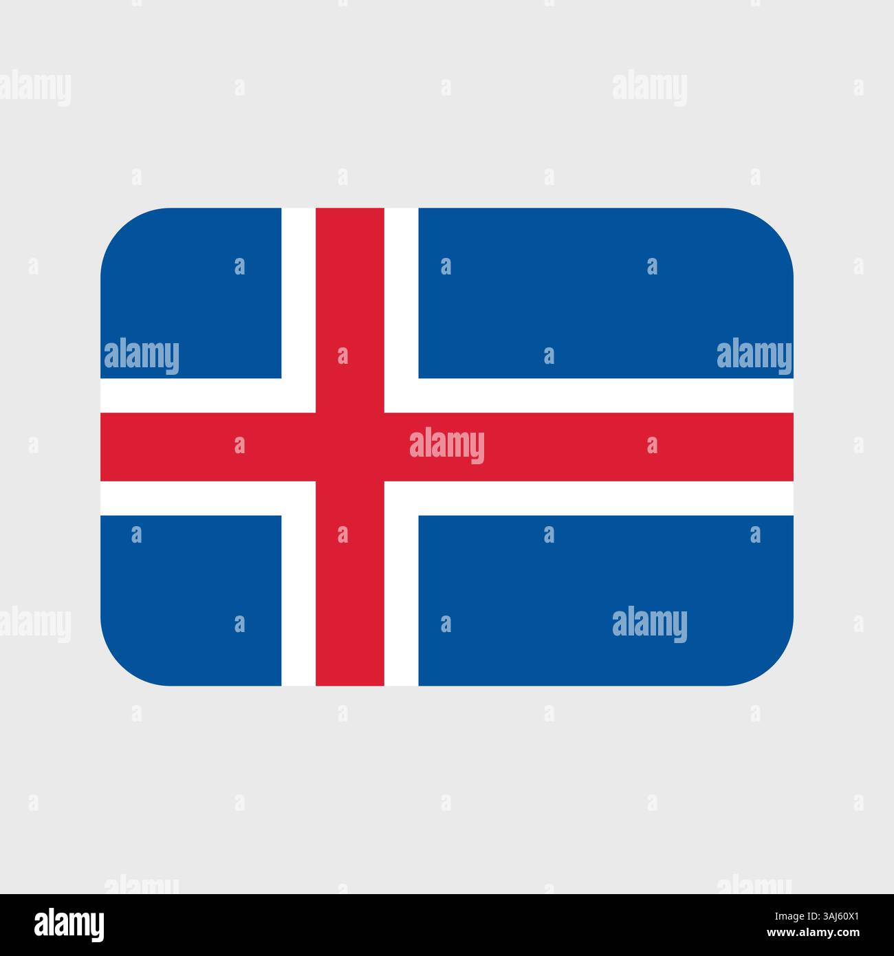 Iceland Flag icon. Official vector Icelandic flag isolated on white ...