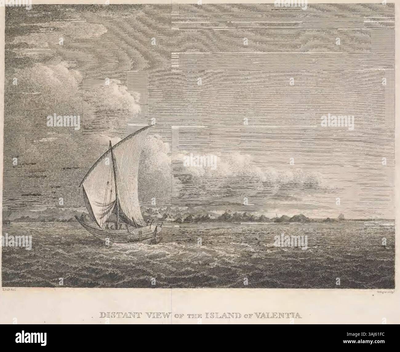 This engraving by William Angus from May 1809 depicts a distant view of ...