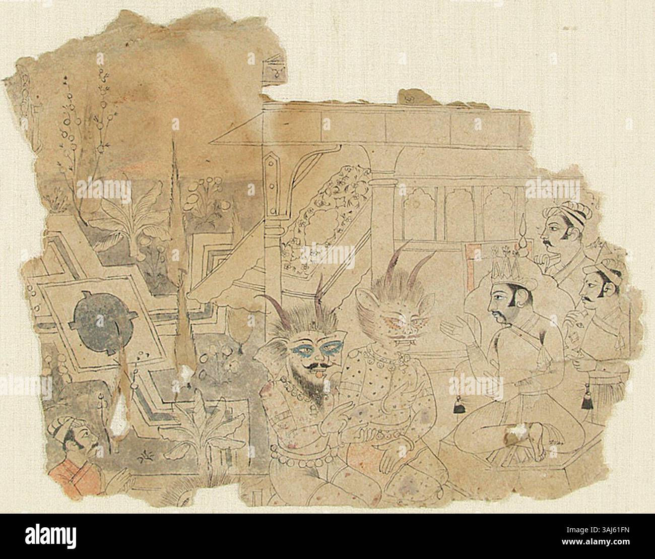 This preparatory drawing, created between 1625 and 1630, depicts demons ...