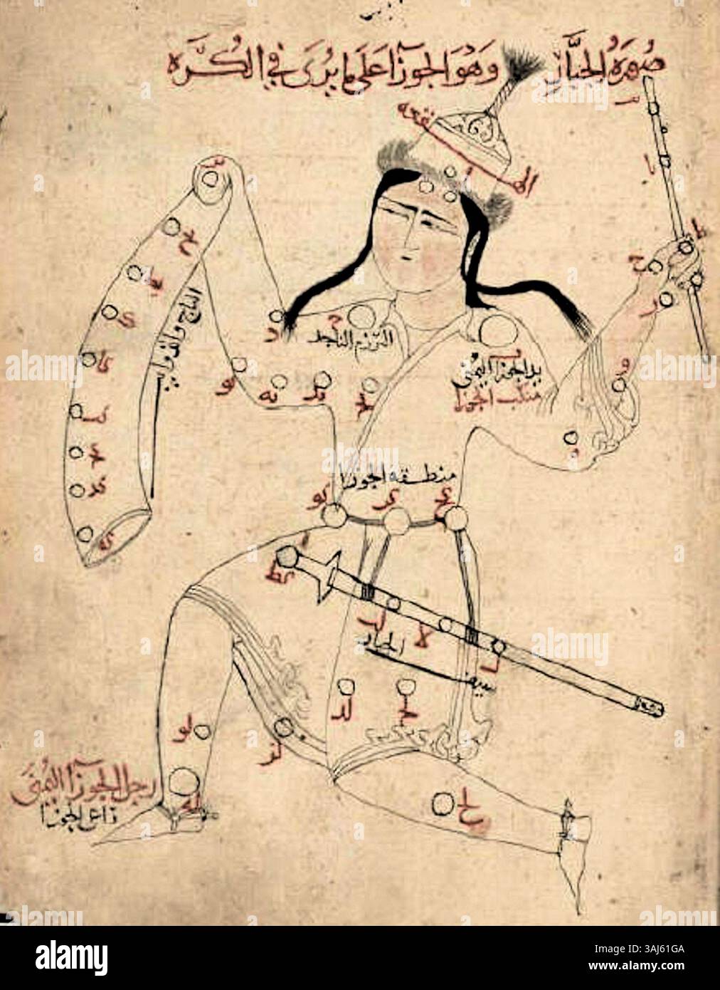This page from the 'Book of Fixed Stars' by Abd al-Rahman ibn Umar al ...