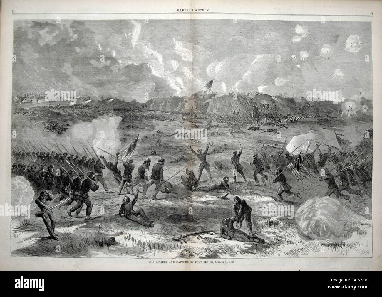 This engraving from Harper's Weekly (February 4, 1865) depicts the ...