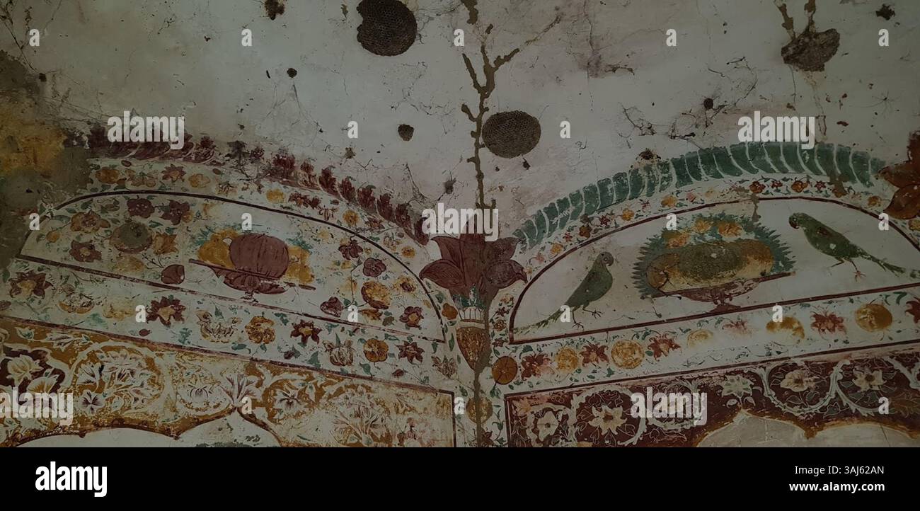 Another Kokila fresco from the Samadh at Qila Mihan Singh in Gujranwala ...