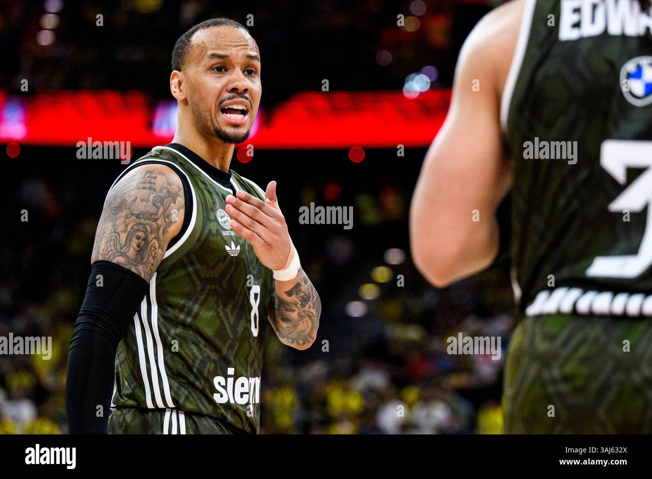 Munich, Germany. 10th Apr, 2025. Basketball: Euroleague, FC Bayern ...
