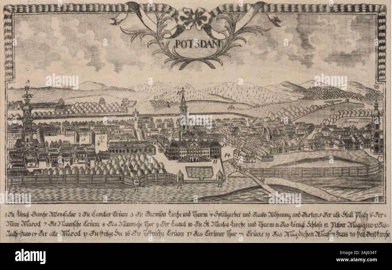 This 18th-century view of Potsdam, attributed to Georg Paul Busch ...