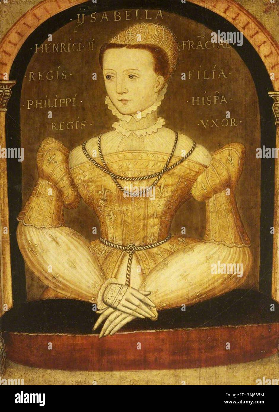 This 16th-century painting depicts Elisabeth de Valois, Queen of Spain ...