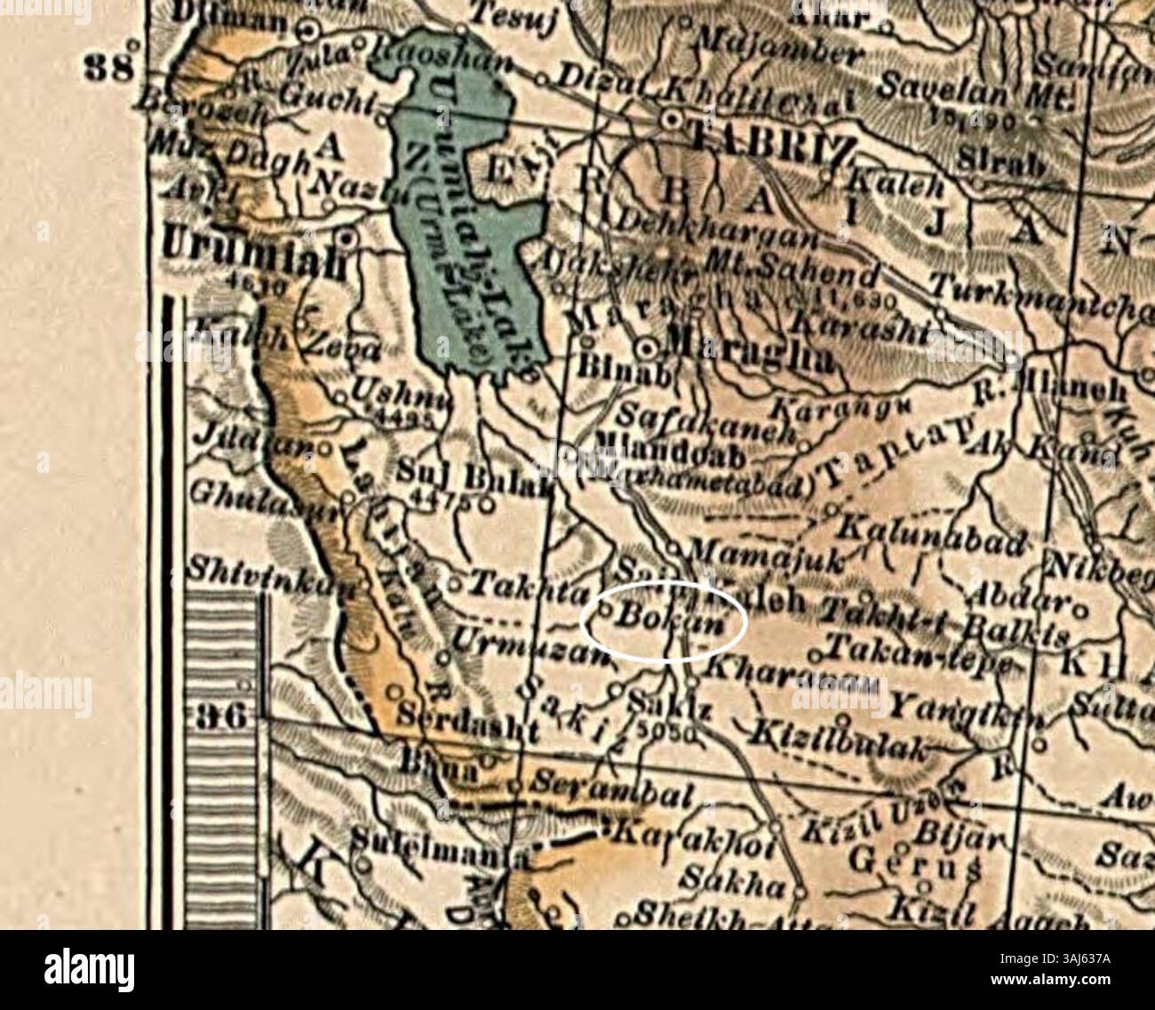 This 1896 map by the Century Company shows Persia (modern-day Iran ...
