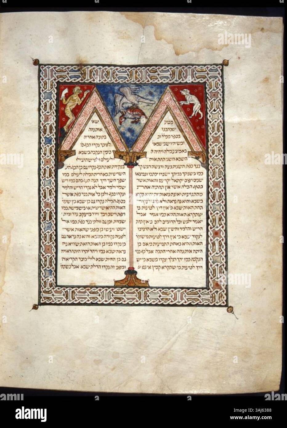 The Cervera Bible, created around 1300, is a Hebrew illuminated ...