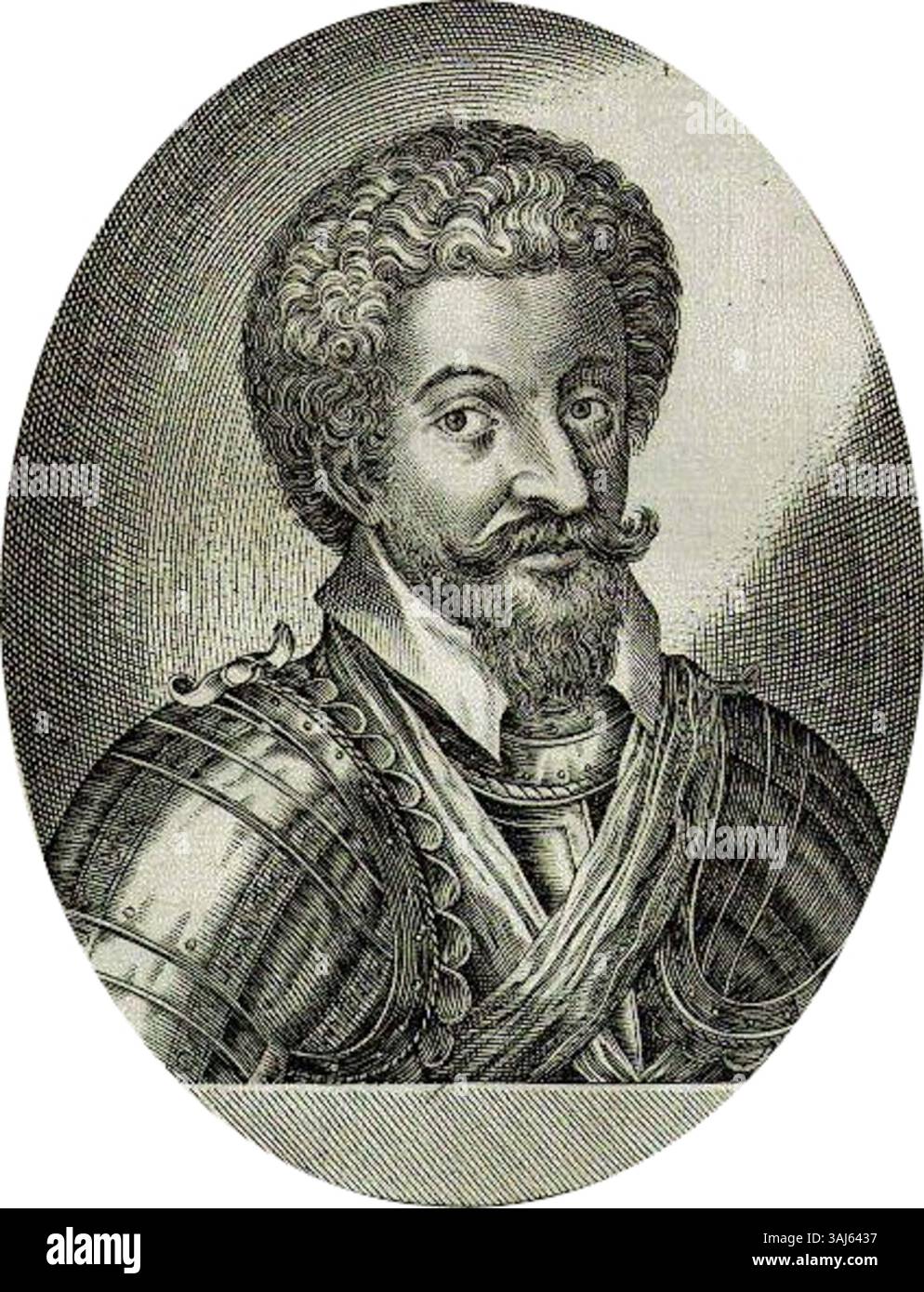 A depiction of Charles de Gontaut, Duke of Biron, a French military ...