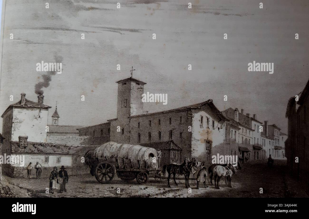 This lithograph from 1844 illustrates the former Barnabite convent in ...