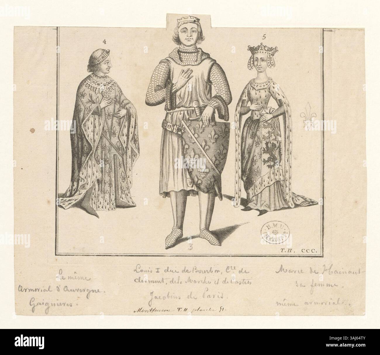 An intaglio print from the Boyer collection depicting Louis I, Duke of ...