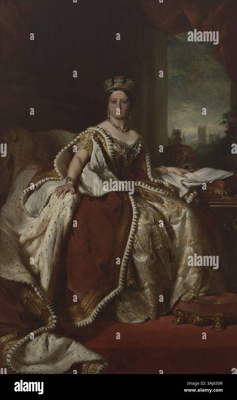 This 1865 portrait of Queen Victoria, painted by an unknown artist ...