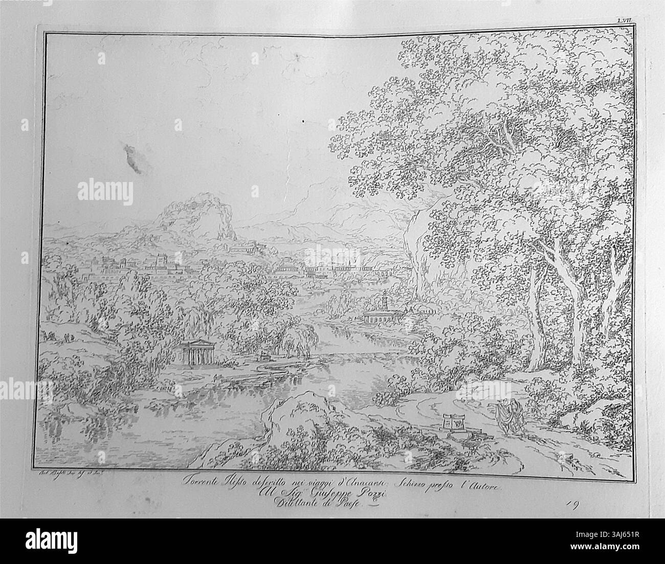 This lithograph by Antonio Basoli, created between 1800 and 1810 ...