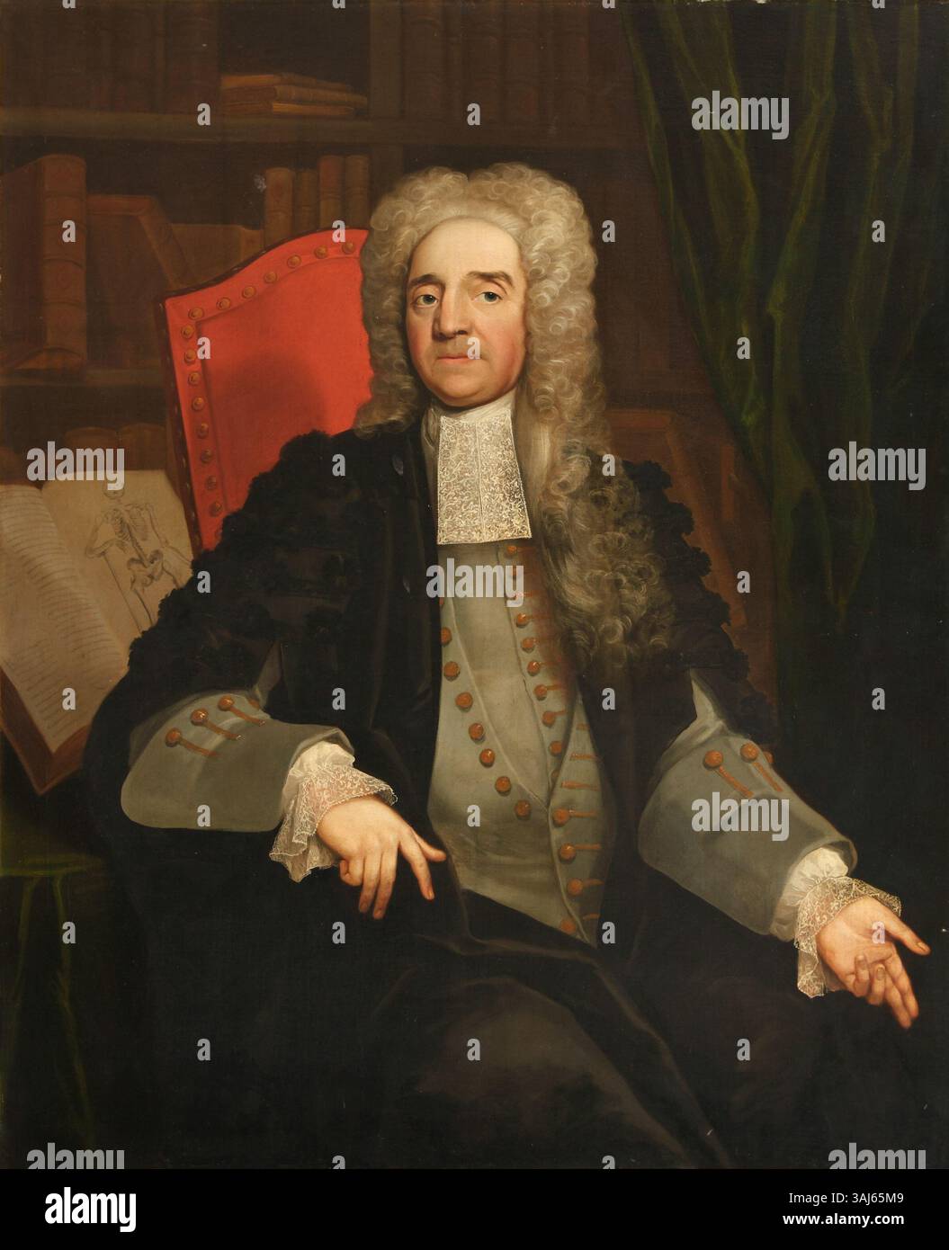 A portrait by Alexander van der Hagen, featuring Robert Conny, painted ...