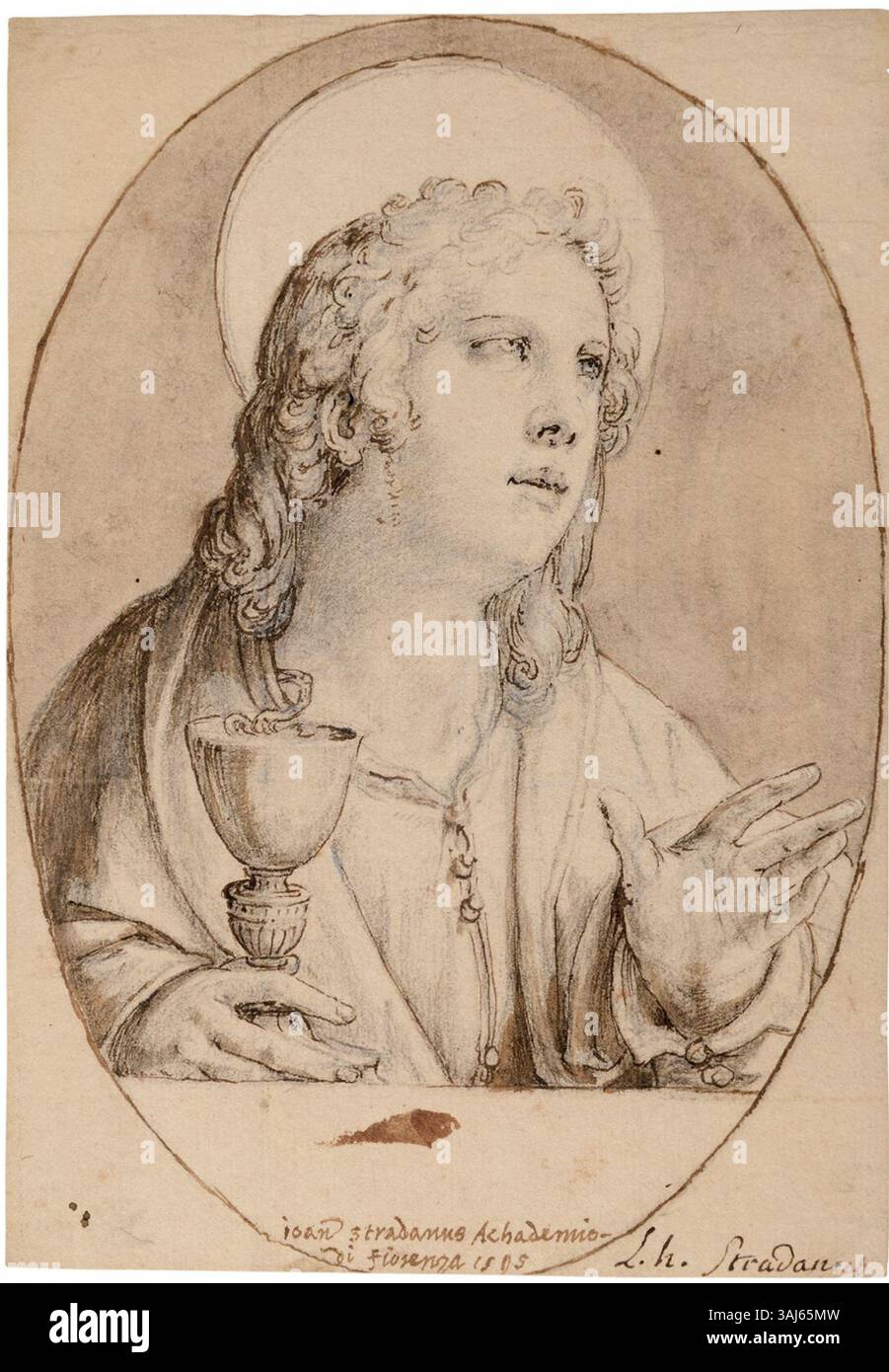 This 1595 drawing by Jan van der Straet (Stradanus) portrays Saint John ...