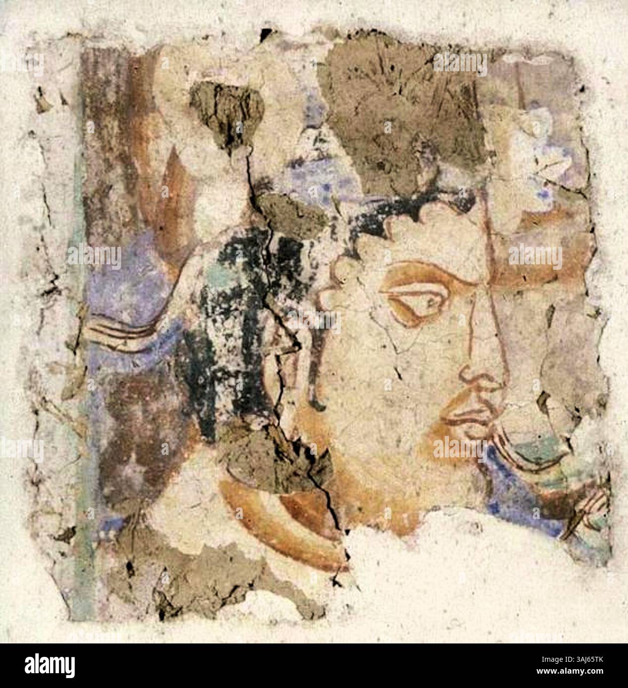 A 6th-century painting from Cave 209, dating between circa 600 and 650 ...