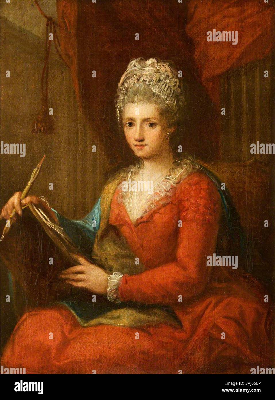 This circa 1764 self-portrait by Angelica Kauffmann captures the artist ...
