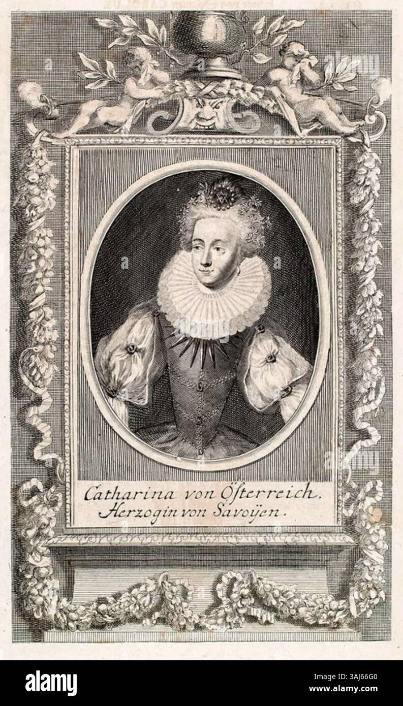 This 1721 engraving by Elias Widemann is a portrait of Catherine ...