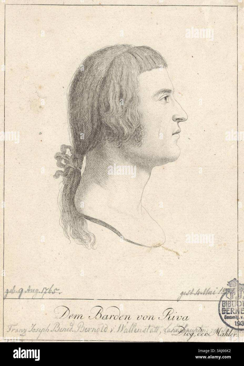 The etching print *Porträt Josef Franz Leonhard Bernold*, created by ...