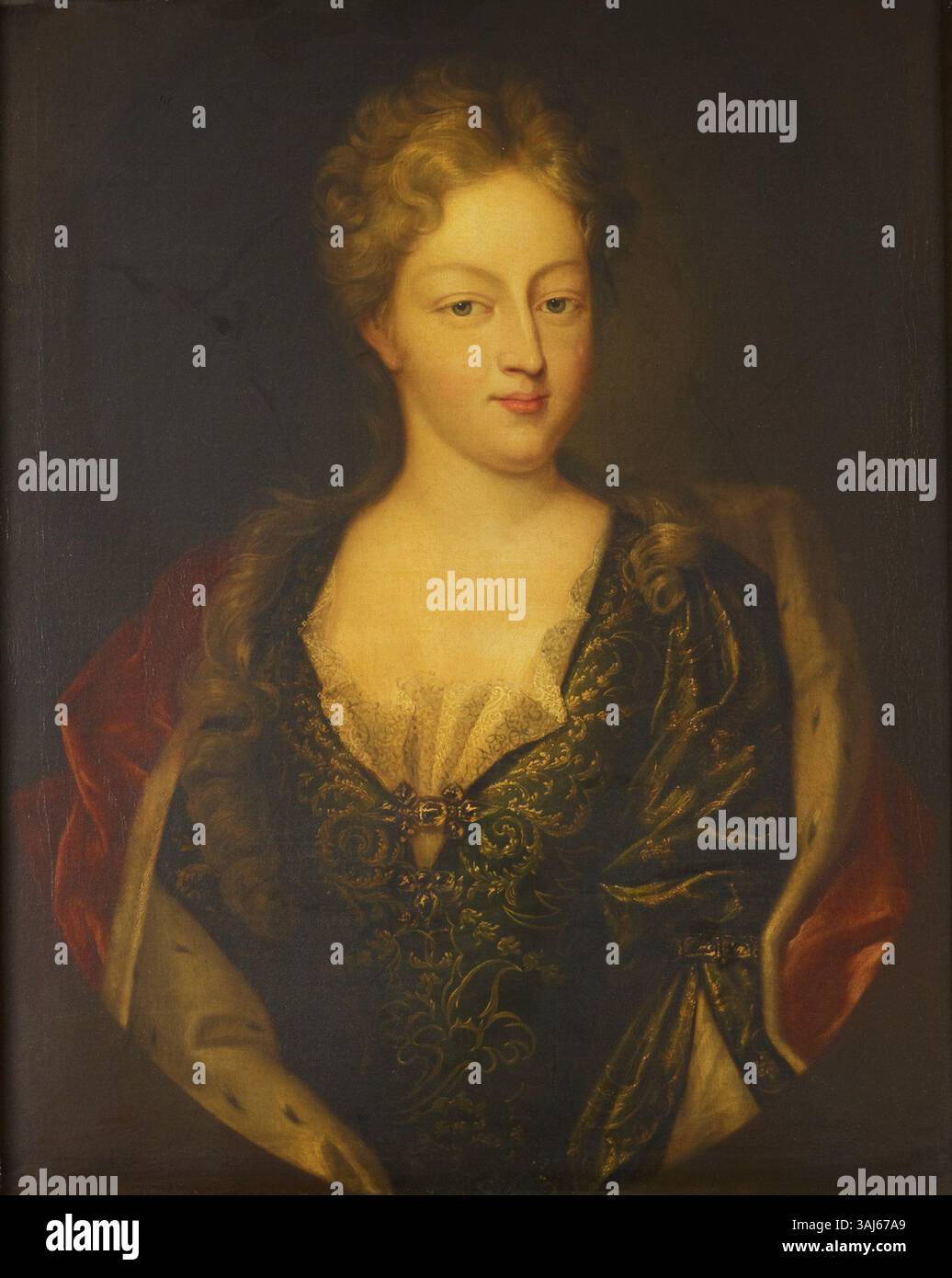 A circa 1730 portrait of Queen Caroline of Ansbach, consort of King ...