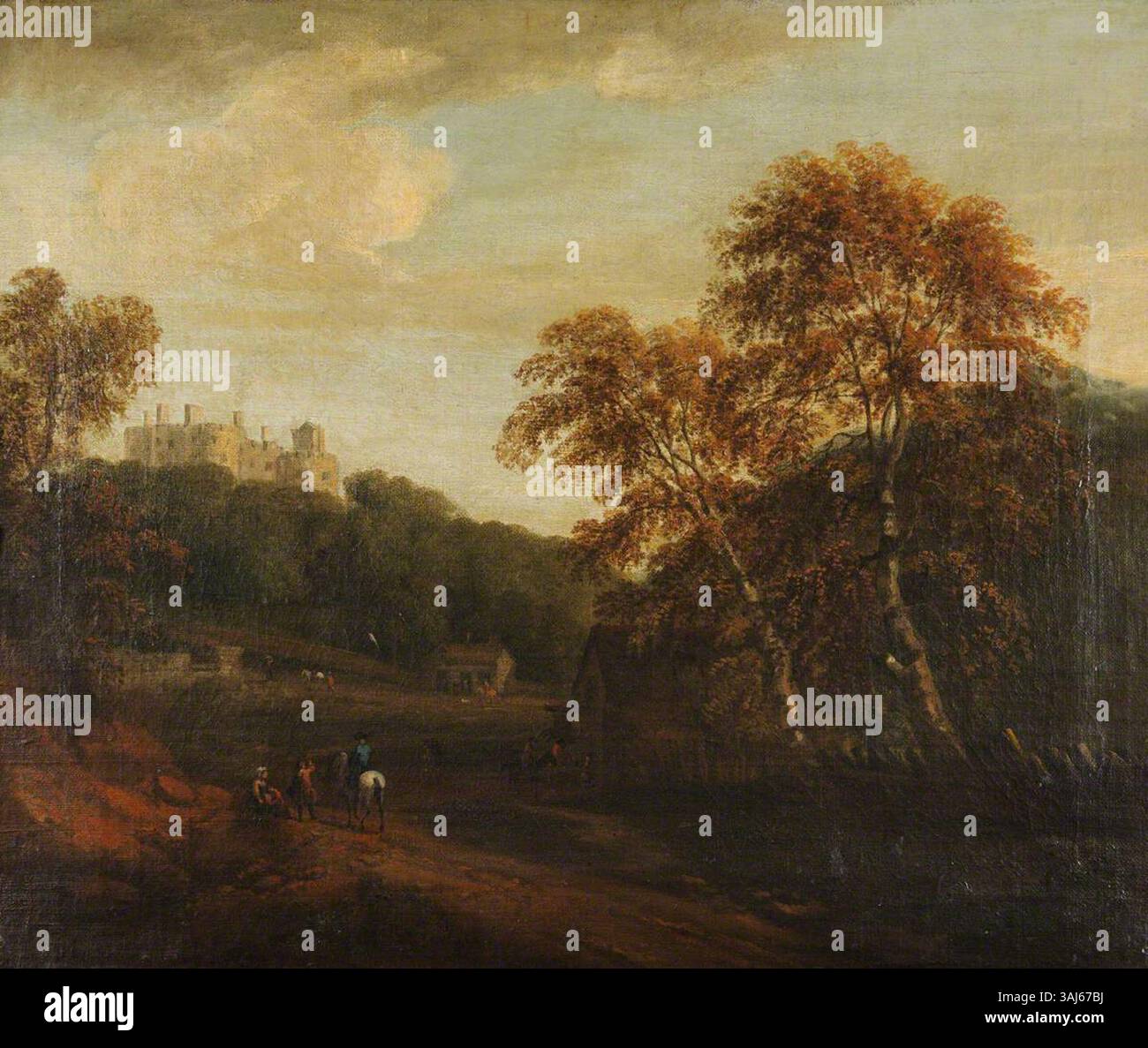 This landscape painting, created between 1770 and 1799, depicts Chirk ...