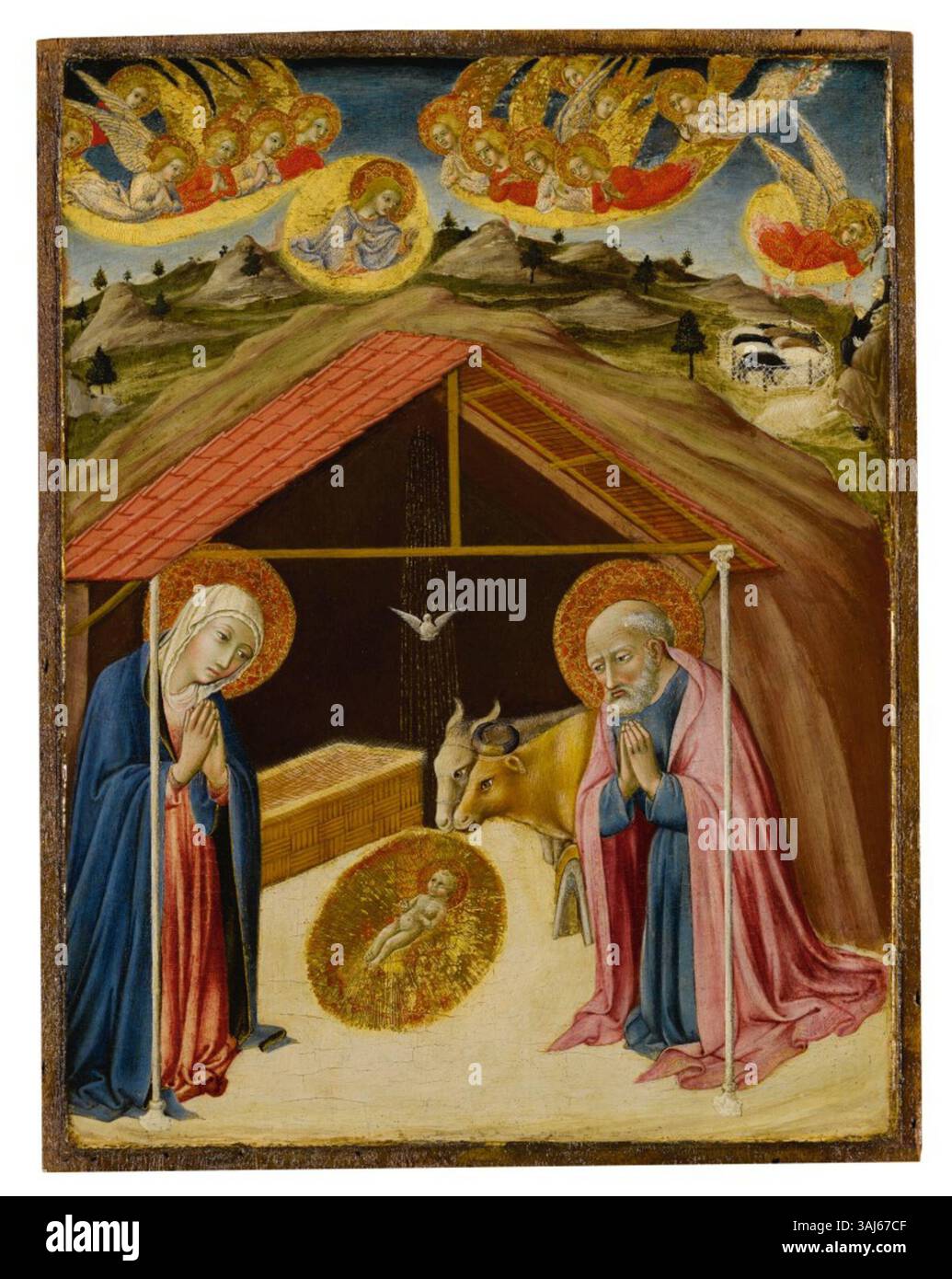 Sano di Pietro's Nativity, painted before 1500, depicts the birth of ...
