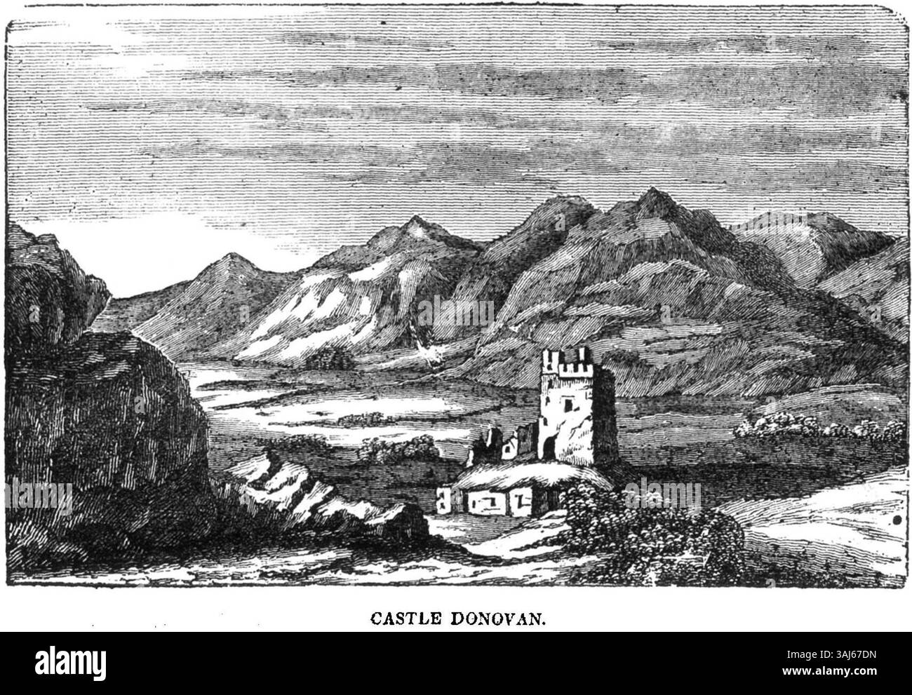 The 1834 illustration of Castle Donovan, featured in *The Dublin Penny ...