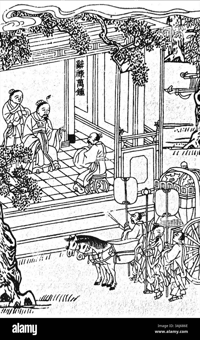 This Ming dynasty illustration by Ci Lu Wan Zhong depicts Mencius ...