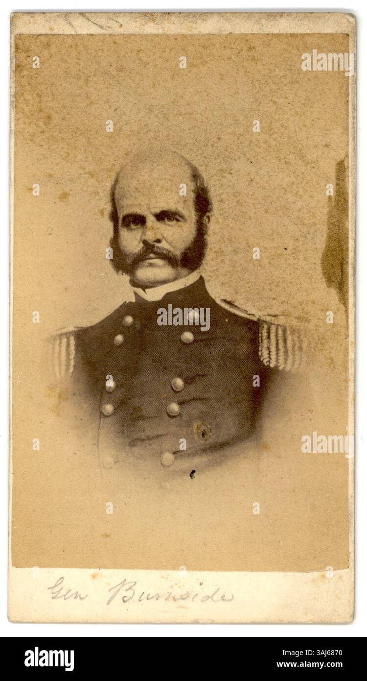 Ambrose Everett Burnside, a prominent Union general during the American ...