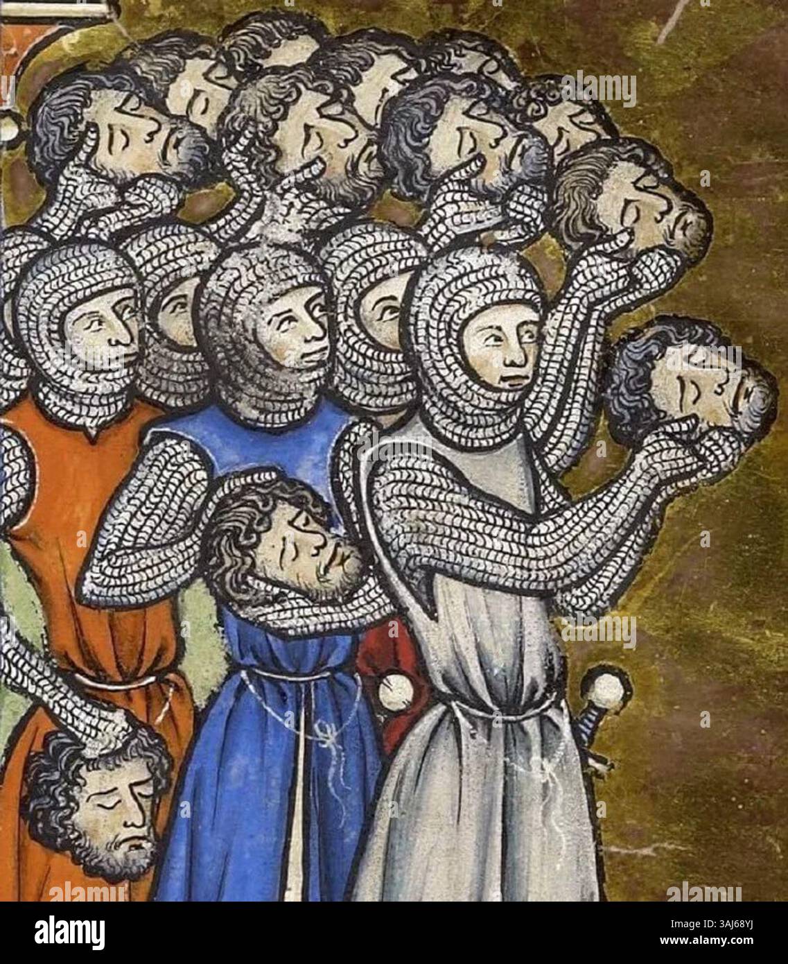 The illustration from the Morgan Bible (1240s) depicts the biblical ...